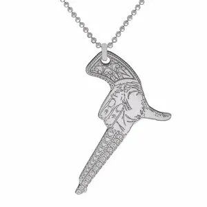 CARTERGORE Medium Hand Gun Pendant Necklace - Silver