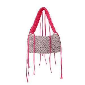 SOOZ Pink / Grey Neon Storm Metal Bag - Pink/grey