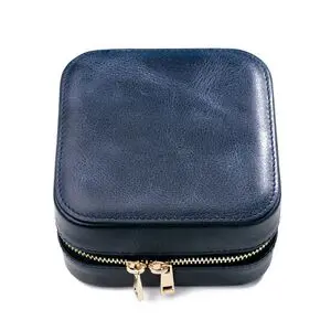 ROARCRAFT Leather Travel Jewelry Case - Blue