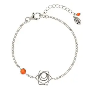 CHARLOTTE'S WEB JEWELLERY Sacral Chakra Bracelet Carnelian - Silver