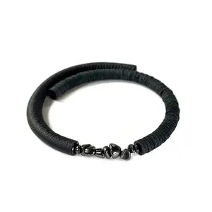 WAIWAI Choker With Hematite Crystals - Black