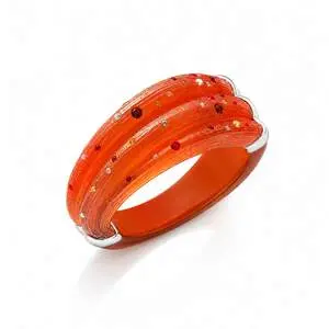 GOLD & HONEY Graduated Confetti Bangle - Red