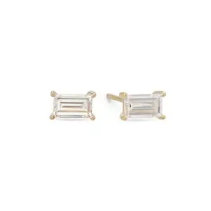 DOLCETTO DESIGNS Lab Grown Diamond Baguette Studs 0.50ctw Recycled 9k - Gold