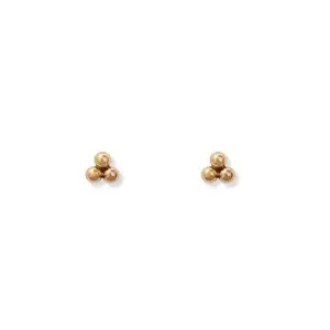 INARI JEWELLERY Trilogy Stud Earrings Filled - Gold