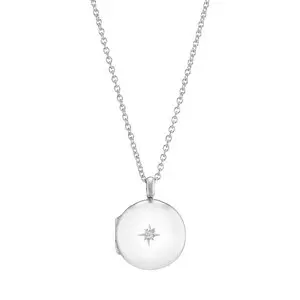 AUREE JEWELLERY Langton Sterling Diamond Locket - Silver