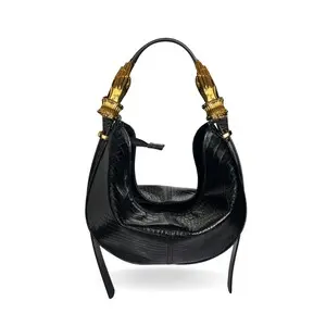 INDIGOLUSH Midi Hobo Gilded Lure - Black