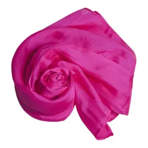 SILK AND BEARS Fuchsia Glow Silk Scarf – Hand-dyed Mulberry Silk Shawl, Wedding & Pool Wrap - Pink