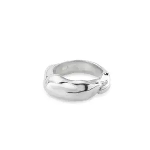 LULU AND BOO JEWELLERY Chunky Molten Solid Sterling Ring - Silver