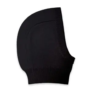 PAUL JAMES KNITWEAR Merino Cashmere Noé Open Face Balaclava - Black