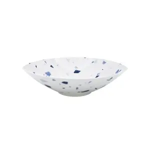Twig New York Terrazzo Azzurro 10 Inch Serving Bowl - Blue/white