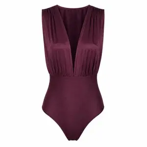 CHIARELLA Tanya Bodysuit- Burgundy