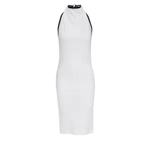 LAHIVE Gaia Backless Knit Halter Dress