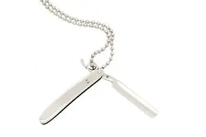 STRANGE FRUIT Cutthroat Razor Necklace - Silver
