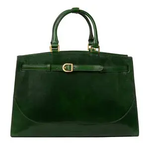 TIME RESISTANCE Leather Handbag Shirley - Green