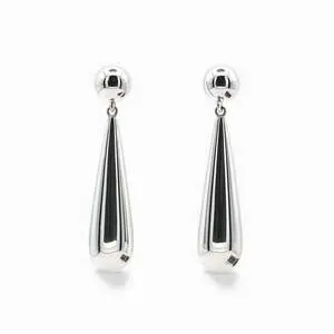 MISS CECILIA Solace Drop Earrings In Silver