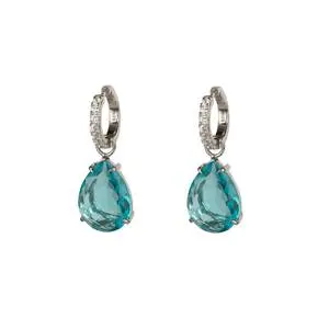 Bounkit Blue / Silver Paisley Huggies Blue Quartz - Blue/silver