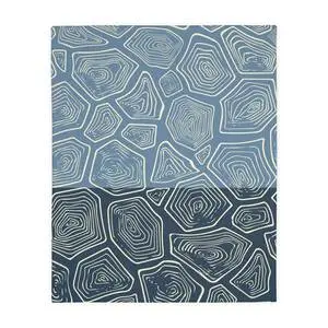 PIPER & FOX Tortoise Two-tone Velveteen Blanket - Blue