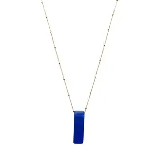SMART GLASS JEWELRY Cobalt Stiletto Necklace - Blue