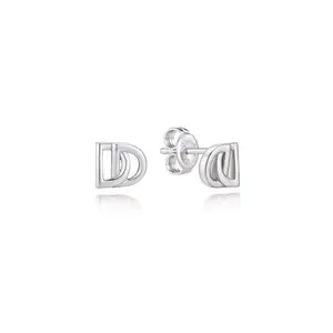 DIDIER DUBOT Sterling Double D Stud Earrings - Silver