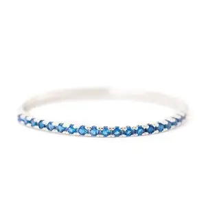BELINDA JEWELZ Sapphire Birthstone Band Ring - Blue