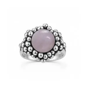 UNALOE Sterling Kunzite Statement Ring - Silver/pink