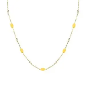 KAMARIA Drilled Opal Layering Necklace Tangerine - Orange