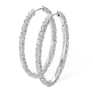 LUCY QUARTERMAINE Solid Sterling Large Hula Hoop Earrings - Silver