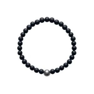 ORA PEARLS Aro Tahitian Pearl & Matt Onyx Bracelet - Black