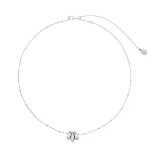 DOWER & HALL Adjustable Chain & Nugget Trio Pendant In Sterling - Silver