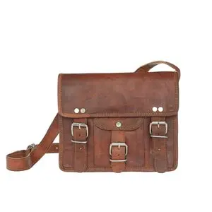 VIDA VIDA Vida Vintage Mini Leather Satchel - Brown