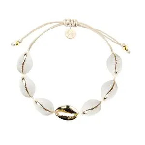 ADRIANA PAPPAS DESIGNS Single Mini Shell Bracelet Gold Filled - White