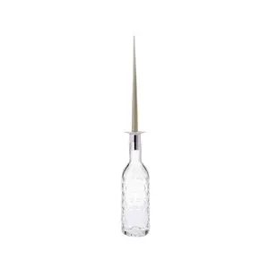 ELISKÁ Crystal Decanter, Candle Holder And Vase - Brown