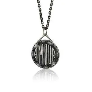 CARTOGRAPHY Grey / Silver Amour Love Necklace In Sterling Silver - Grey/silver