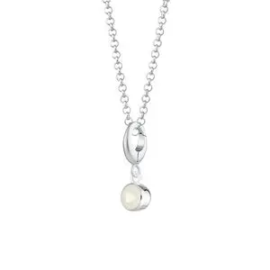 LILY CHARMED Sterling June Birthstone Charm Necklace Moonstone - Silver