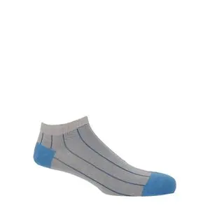PEPER HAROW - MADE IN ENGLAND Pin Stripe Trainer Socks - Grey