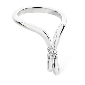 LUCY QUARTERMAINE Open Double Ring - Silver
