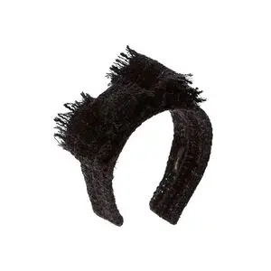 SIBI HATS Kim Shiny Tweed Headband - Black