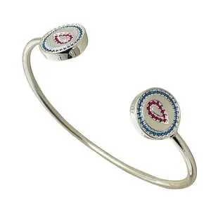 DOROTA LASAK Blue / Pink / Silver Sweet Blood Sterling Silver Bracelet - Blue/pink/silver