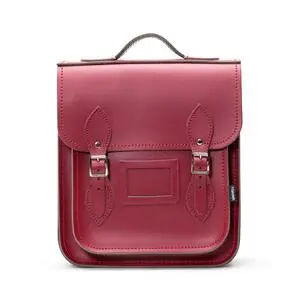 ZATCHELS Handmade Leather City Backpack Small- Oxblood - Red