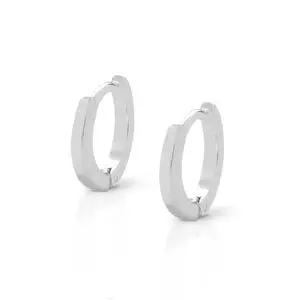 NELLOU JEWELLERY Sterling Small Huggie Earrings - Silver