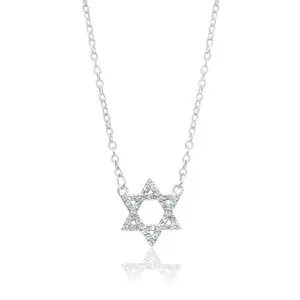 SHYMI Pave Star Of David Necklace - Silver