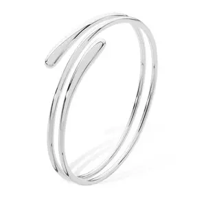 LUCY QUARTERMAINE Sterling Coil Drop Bangle - Silver