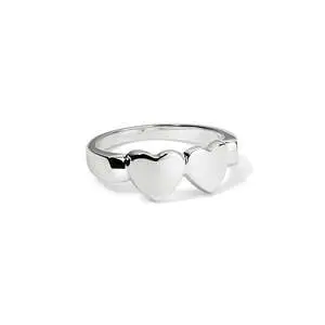 DÉCLARER Og Double Heart Ring Sterling - Silver