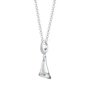 LILY CHARMED Sterling Lily Flower Charm Necklace - Silver