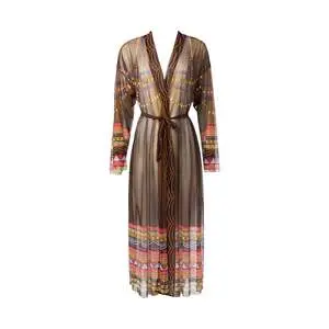 RODA SMARTSWIMWEAR Tan-through Mesh Beach Cover-up Robe Africa - Brown