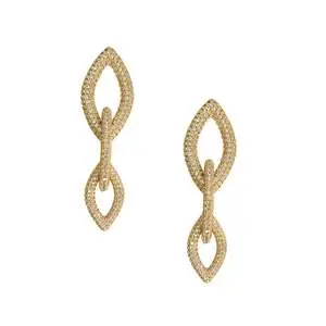 ADRIANA PAPPAS DESIGNS Pave Links Earrings - Yellow