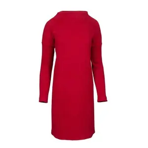 OH!ZUZA NIGHT&DAY Casual Ribbed Mini Dress Tunic - Red