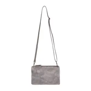 OWEN BARRY Sheepskin Crossbody Clutch Silver Grenn - Grey