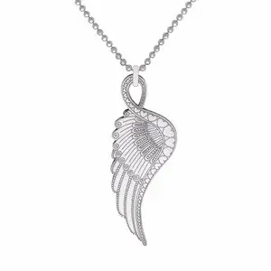 CARTERGORE Wing Pendant Necklace - Silver