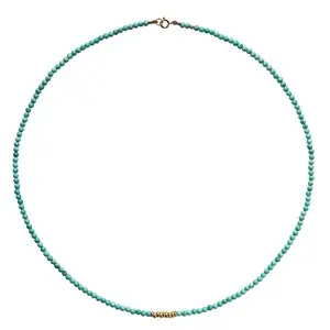 BOMBYX HOUSE Gold / Blue Tiny Turquoise Gold Cluster Necklace - Gold/blue